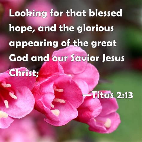 Titus 213 Looking For That Blessed Hope And The Glorious Appearing Of