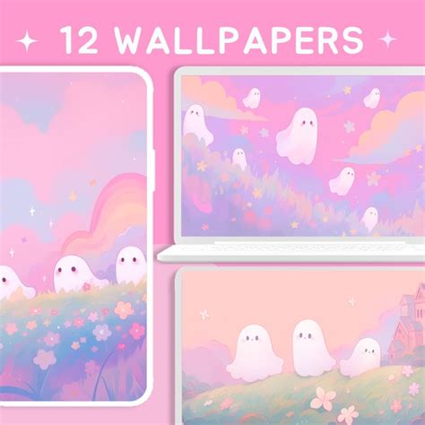 Desktop Wallpaper Ghosts Etsy