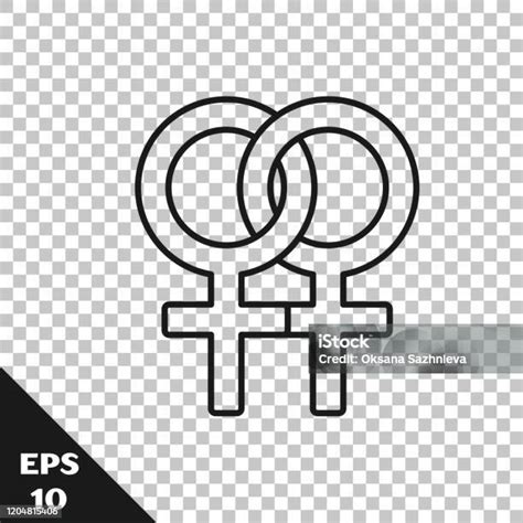 검은 색 선 투명 한 배경에 격리 된 여성 성별 기호 아이콘입니다 금성 기호입니다 여성 유기체 또는 여성의 상징 벡터 일러스트레이션 0명에 대한 스톡 벡터 아트 및 기타