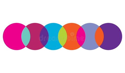 Intersecting Overlapping Circles Rings Element Stock Vector
