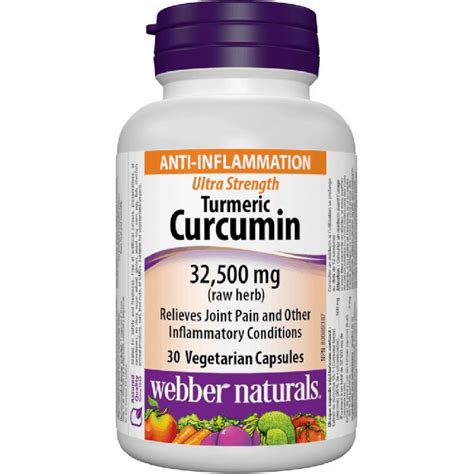 Хранителна добавка Куркума и черен пипер при възпаление и болк Webber Naturals Turmeric