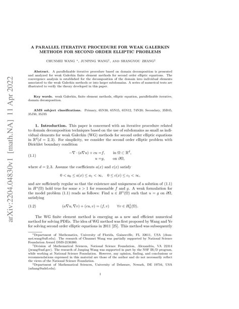 A Parallel Iterative Procedure For Weak Galerkin Methods For Second
