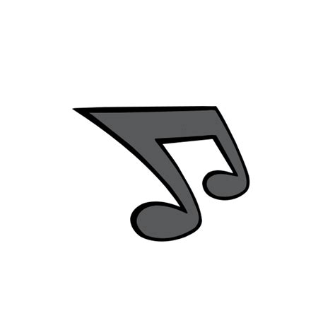 Gray Musical Note Free Svg