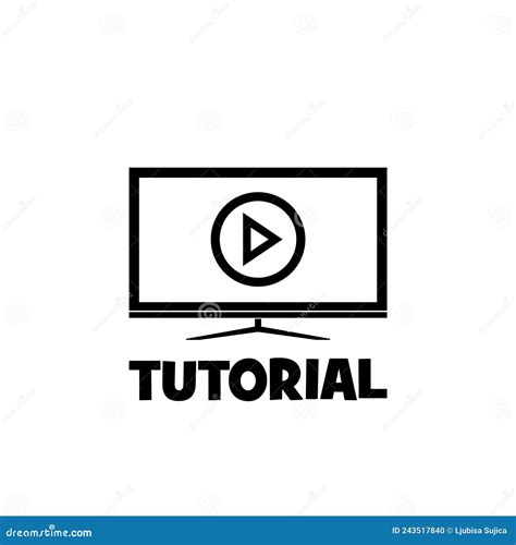 Icono De Tutorial Aislado En Fondo Blanco Ilustración del Vector