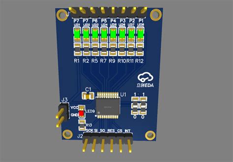 I O 扩展器MCP23S08T E SS 芯片的验证板 立创开源硬件平台