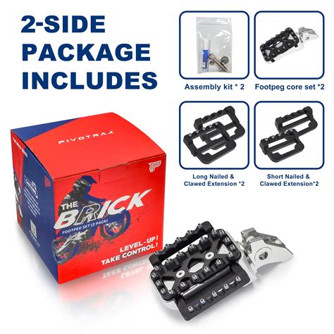 The Brick Series Footpeg Set 2 Side Pack Pivotrax