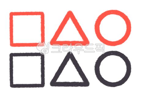 도형 네모 세모 동그라미 일러스트 사진 이미지 일러스트 캘리그라피 Dbecho작가