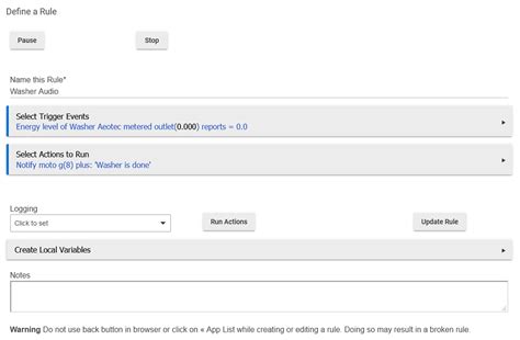 Audio Notification 📐 Rule Machine® Hubitat