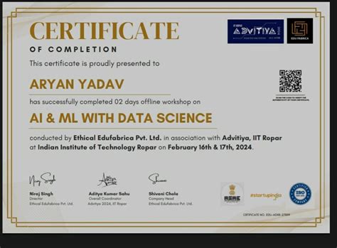 Aryan Yadav On Linkedin Iit Iitropar Artificialintelligence Machinelearning Datascience