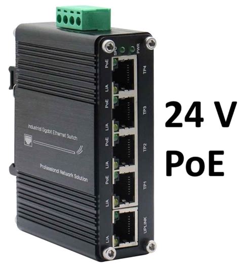 Shop Dc Poe Switch 24v Industrial 5 Port Online Freenet Warehouse Pty Ltd