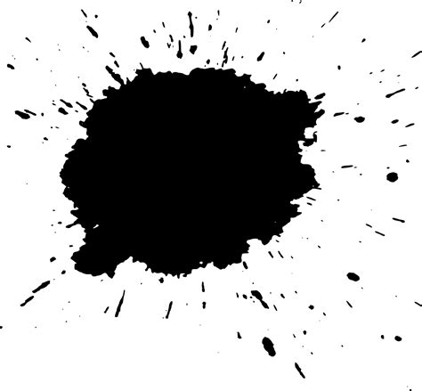 Black Ink Stain Splash Brush Texture Png
