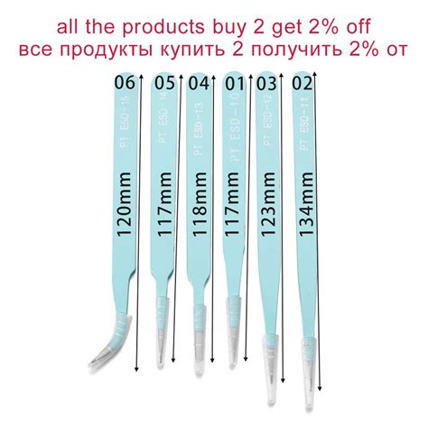 Badu Bg 6 стила Цветни антистатични пинсети Uv епоксидни инструменти за Направи си сам Гривна