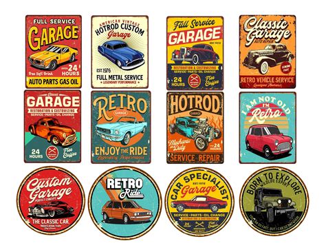 Vintage Car Signs Digital Download Ephemera Junk Journals