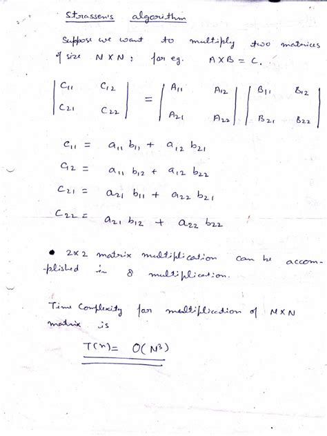 Strassen Algorithm Pdf