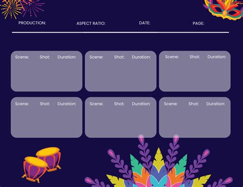 Free Festival Elements Storyboard Graphic Organizer Template To Edit Online
