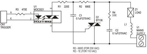 Ac Solid State Relay For Inductive Load Electronics Lab
