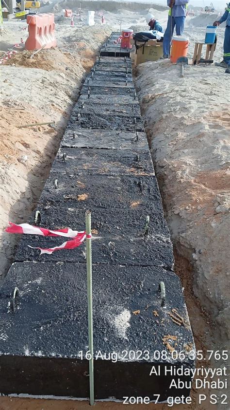 Its Pcc Cube Block Its Use Above Hdpe Pipe Lines After Proper Backfill With Due Sand