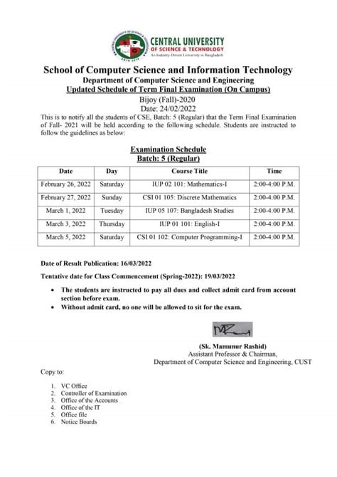 Final Examination For Cse Program Fall 2021 Central University Of