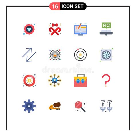 Universal Flat Colors Set For Web And Mobile Applications Arrow School Computer Learning