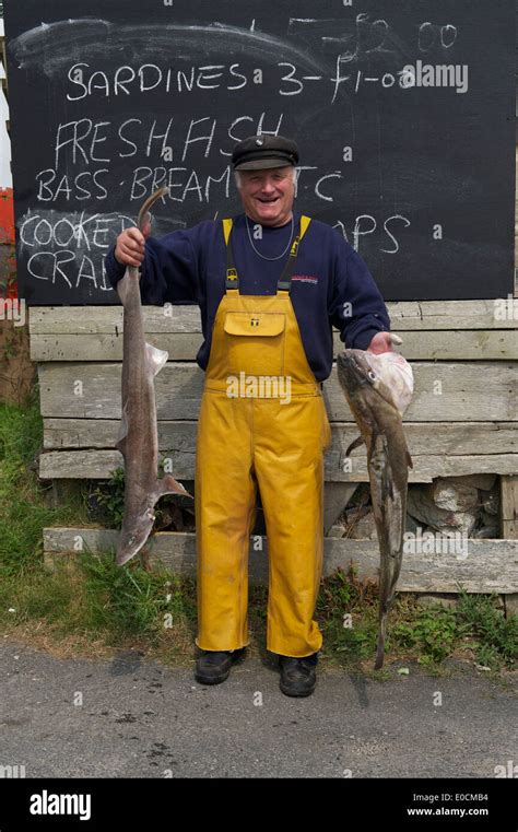 Cornwall Fisherman Fish Trader Shark Cod Fish For Sale Cornish