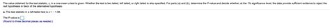 solved the value obtained for the test statistic z in a