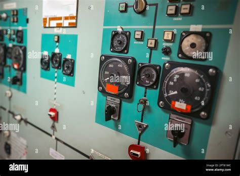Image Of A Control Panel With Many Buttons Stock Photo Alamy