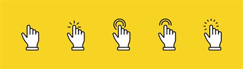 Computer Mouse Click Cursor Load Symbol Pointer Cursor And Loading Icon Cursors Icons Click Set