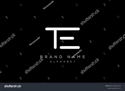 Te Logo Design Template Vector Graphic Stock Vector Royalty Free