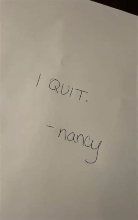 Woman Writes I Quit Note After Boss Told Her To Put Her Resignation In Writing YourTango