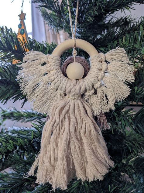 Macrame Angel Macrame Tutorial Diy Macrame Ornament Macrame Diy Christmas Ornaments