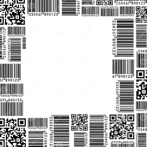Barcode Style Pattern Frame Stock Vector Illustration Of Vector