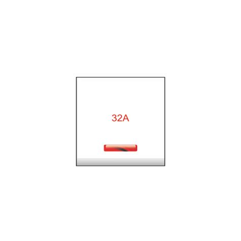 32A D P 1 Way Switch With Indicator 2M WIT Modular Switches