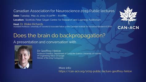 Does The Brain Do Backpropagation Can Public Lecture Geoffrey Hinton