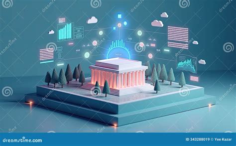 Digital Network Architecture And Data Visualization Stock Illustration Illustration Of