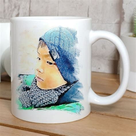 수채화 효과 포토사진머그컵제작 머그나라