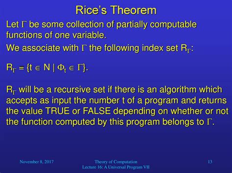 Theory Of Computation Lecture 16 A Universal Program Vii Ppt Download
