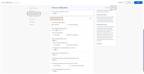 create performance review cycle