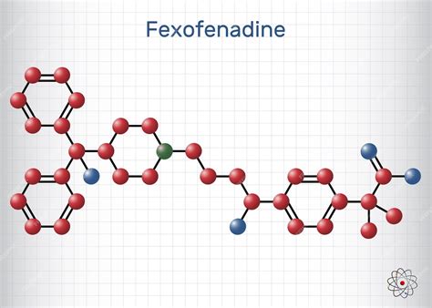 Premium Vector Fexofenadine Molecule Structural Formula Sheet Of