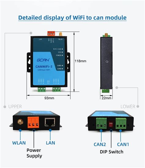 Wifi To Can Bus Data Signal Gateway Converter For Industrial Wifi Connection To Can Network