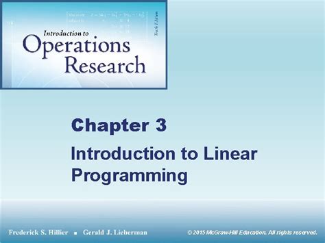 Chapter 3 Introduction To Linear Programming 2015 Mc
