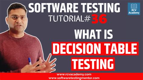 Software Testing Tutorial 36 Decision Table Testing In Software
