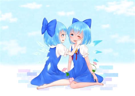 Cirno And Tanned Cirno Touhou Drawn By Kashokasho Danbooru