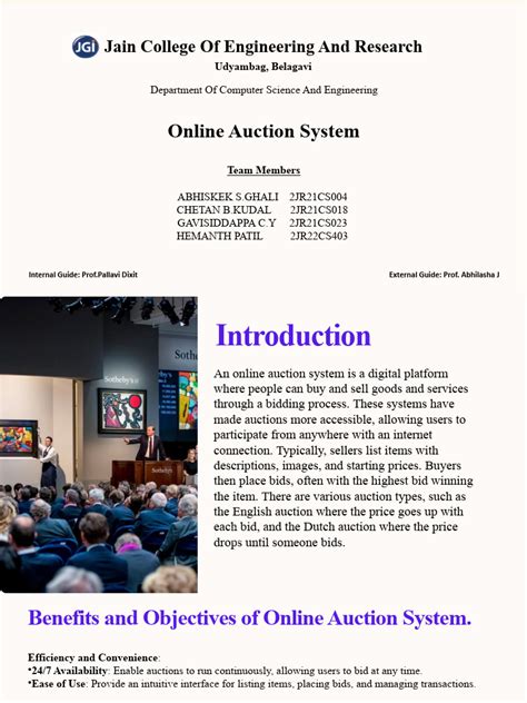 Introduction To Online Auction Systems Pdf Auction Information Technology