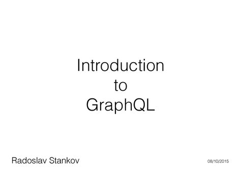 introduction to graphql speaker deck