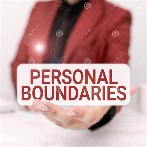 sign displaying personal boundaries word for something that indicates