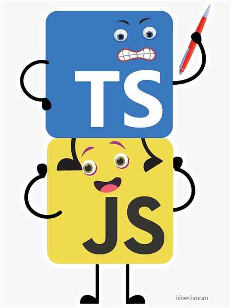 Typescript Vs Javascript The Battle Of The Languages Sticker For Sale By Hitechmom Redbubble