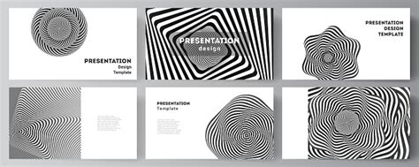 프리젠 테이션의 최소 추상 벡터 레이아웃은 디자인 비즈니스 템플릿을 슬라이드 착시 흑백 디자인 패턴추상 3d 기하학적 배경 0