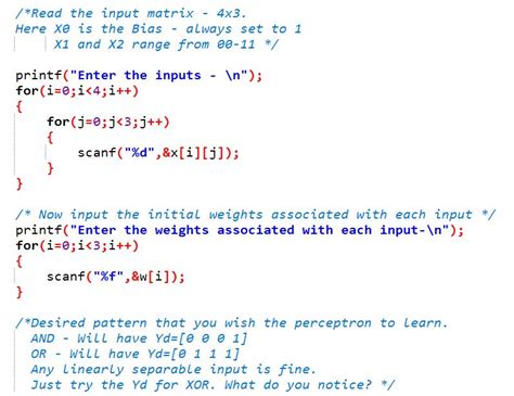 Perceptron Learning Algorithm In C Srinath Krishnamoorthy