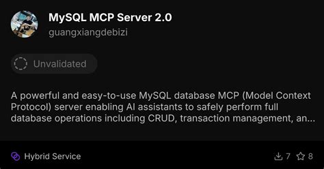 Mysql Mcp Server 20 Mcp Servers · Lobehub