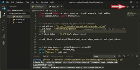Day 5 Getting Started With Python Using Algorand Private Key